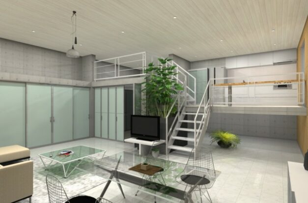 Stylish Split-Level Home - Architectural 3D Gallery- Archi Designer JAPAN