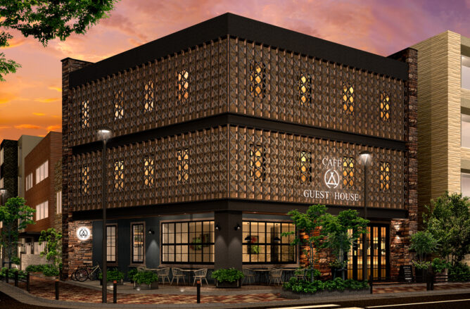 Hostel Exterior - Architectural 3D Gallery- Archi Designer JAPAN